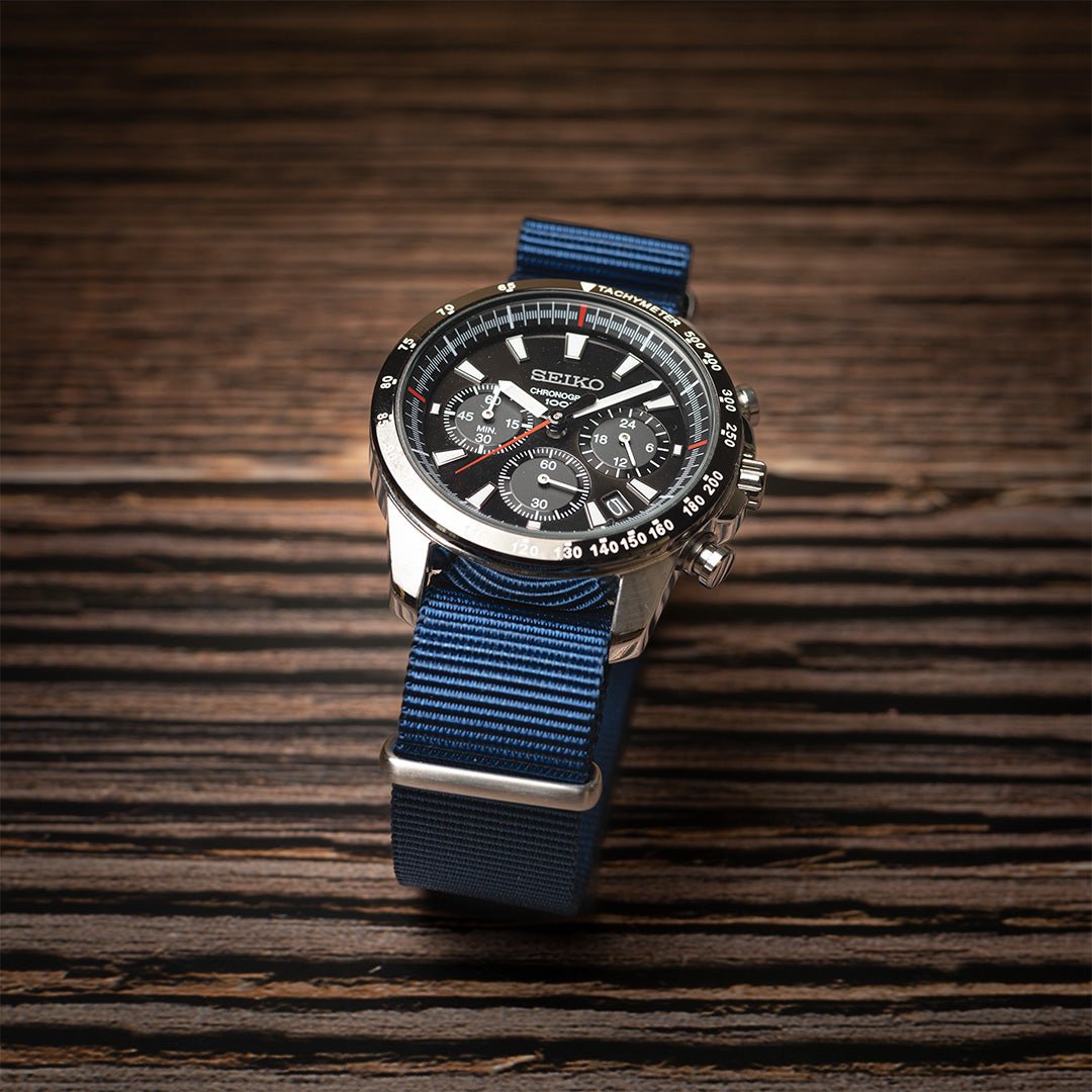 time+ Ballistic Nylon Military Watch Strap Navy